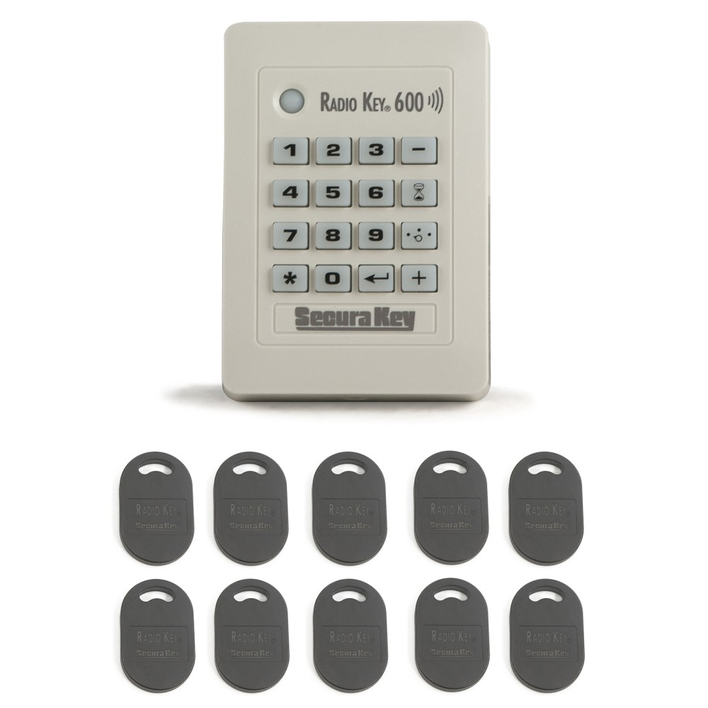 Secura Key Standalone Prox Reader and Keypad (10 Key Tags) - RK-600T ...