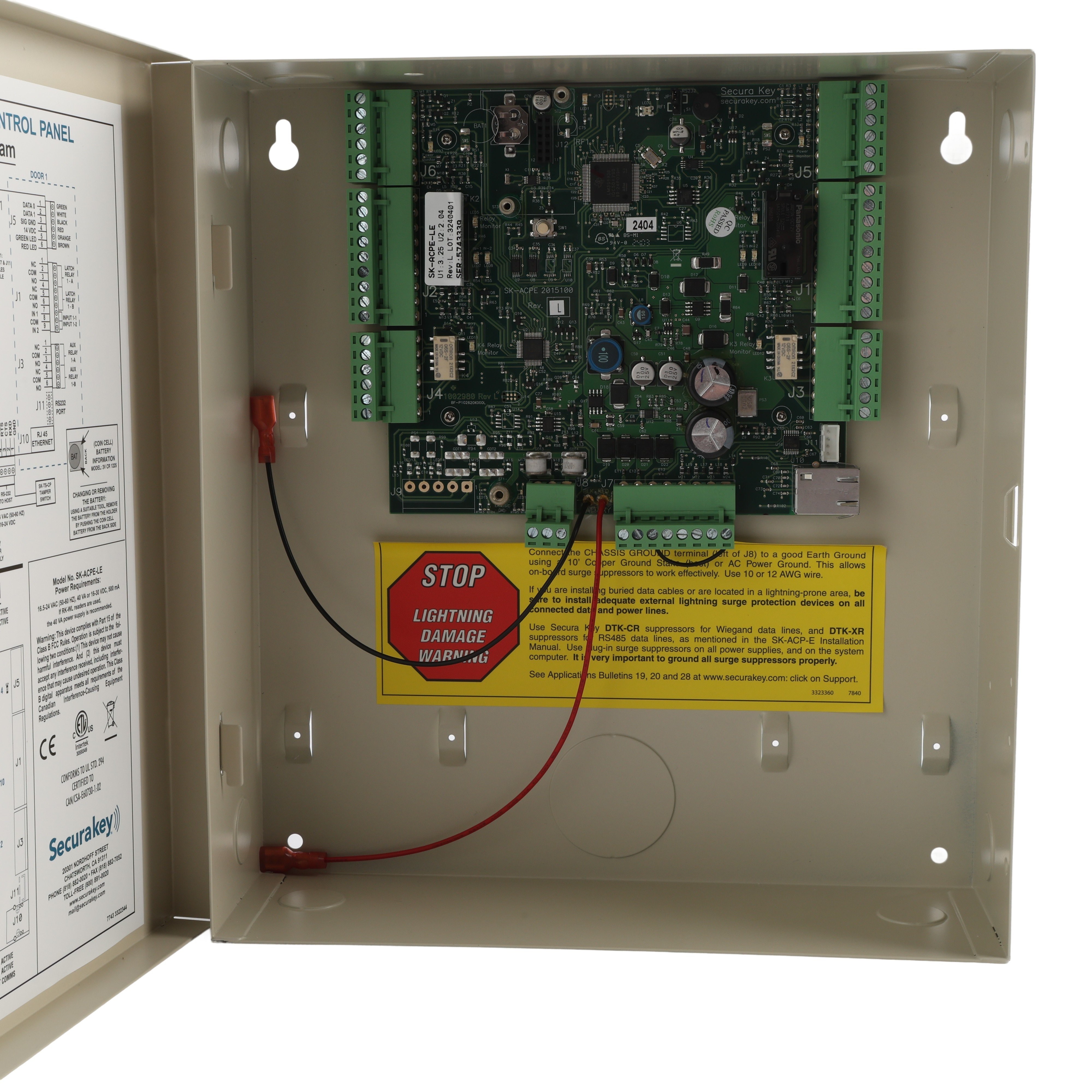 Secura Key 2-Door Control Panel w/ Ethernet (Large Encl.) - SK-ACPE-LE ...